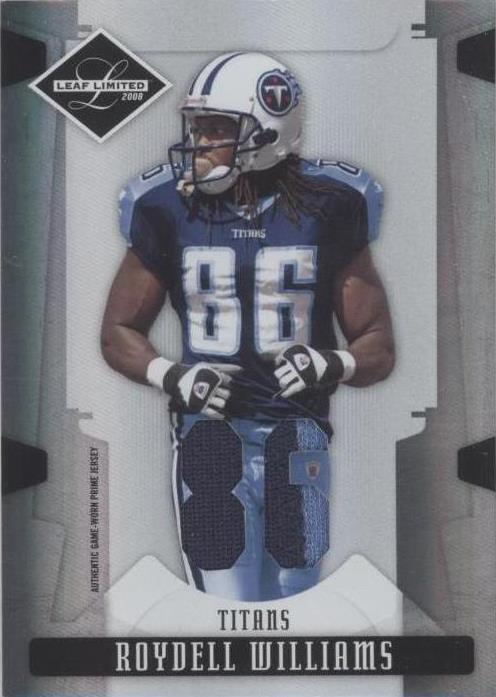 2008 Leaf Limited - Roydell Williams #97 Threads Jersey Number Prime ...