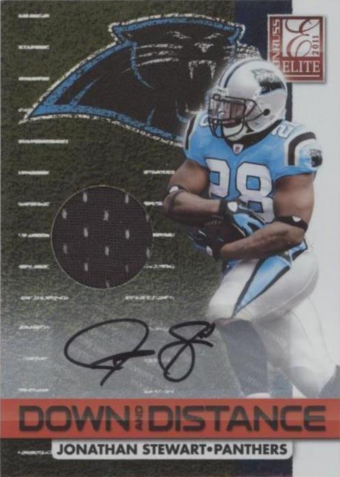 2011 Donruss Elite - Down and Distance Materials Jonathan Stewart #19 ...