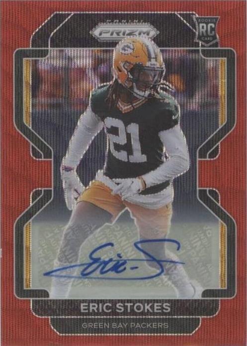 2021 Panini Prizm - Rookie Eric Stokes #433 Red Wave Prizm Autographs ...