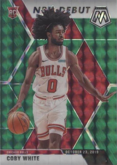 2019-20 Panini Mosaic - NBA Debut Coby White #264 Green Prizm (RC) for ...