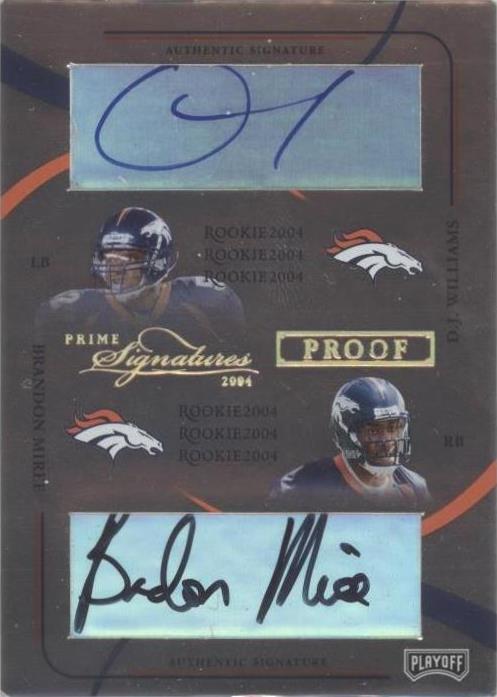 2004 Prime Signatures - Rookies Gold Proof #102 D.J. Williams, Brandon ...