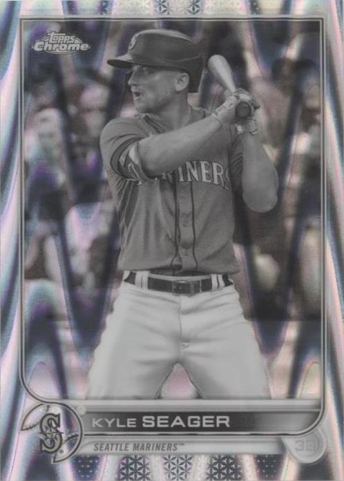 2022 Topps Chrome Sonic - Kyle Seager #131 Black & White RayWave ...