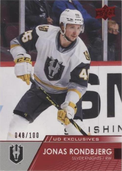 2021-22 Upper Deck AHL - Exclusives #89 Jonas Rondbjerg /100 (RC) for ...