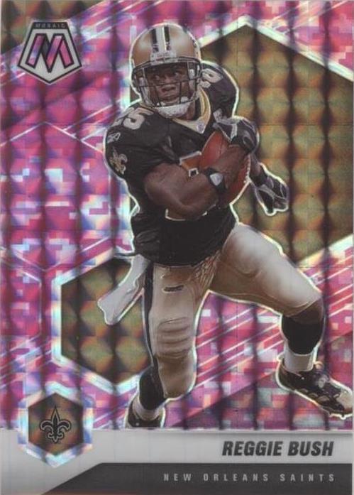 2021 Panini Mosaic - Reggie Bush #144 Mosaic Camo Pink Prizm for sale ...