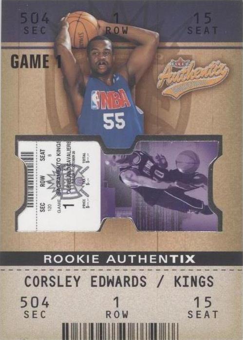 2002-03 Fleer Authentix - Rookie #124 Corsley Edwards /1250 (RC) for ...