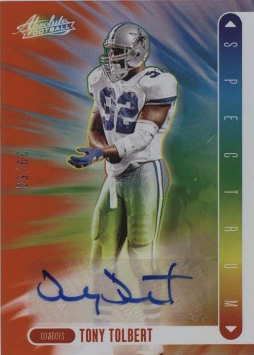 2024 Panini Absolute - Spectrum Signatures Tony Tolbert #SS-TTT Orange ...