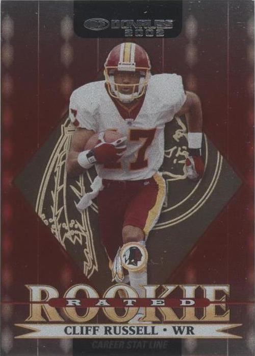 2002 Donruss - Rated Rookie Cliff Russell #252 Career Stat Line /124 ...