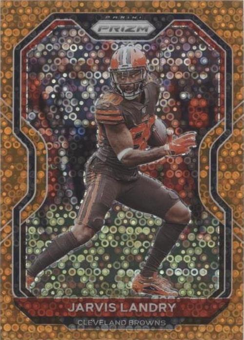 2020 Panini Prizm - Jarvis Landry #58 Orange Disco Prizm for sale ...