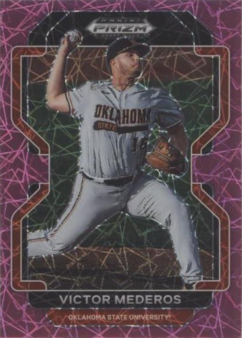 2022 Panini Prizm Draft Picks - Victor Mederos #PDP178 Neon Pink ...