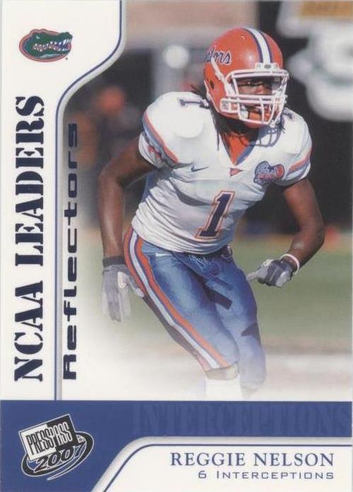 2007 Press Pass - NCAA Leaders Reggie Nelson #67 Blue Reflectors (RC ...