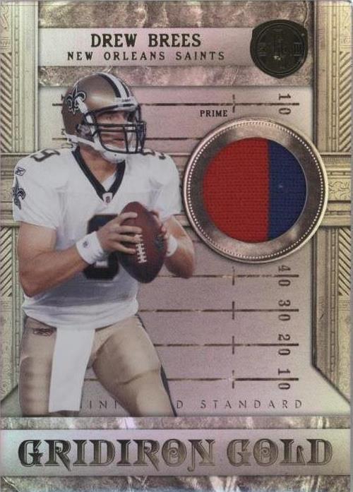 2011 Panini Gold Standard - Gridiron Gold Drew Brees #16 Materials ...