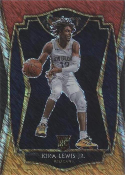 2020-21 Panini Select - Premier Level Kira Lewis Jr. #178 Red White Orange Shimmer Prizm (RC ...