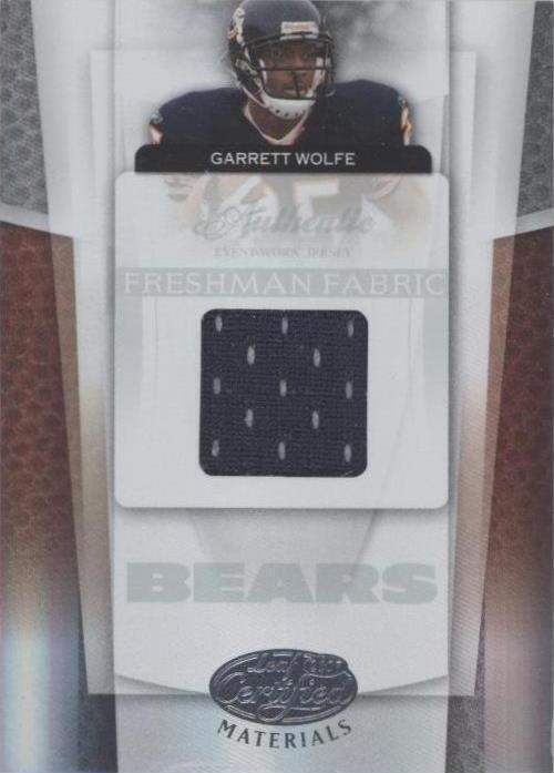 2007 Leaf Certified Materials - Freshman Fabric Garrett Wolfe #218 /1499 (MEM, RC) for sale ...