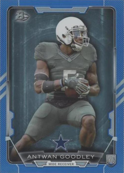 2015 Bowman - Rookies Antwan Goodley #53 Blue Rainbow Foil /499 (RC ...