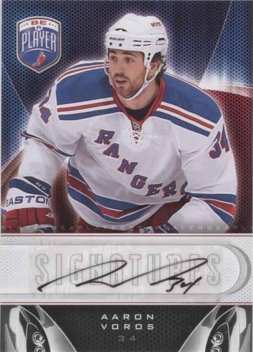 2009-10 Upper Deck Be a Player - Signatures Aaron Voros #S-AV (AU) for ...