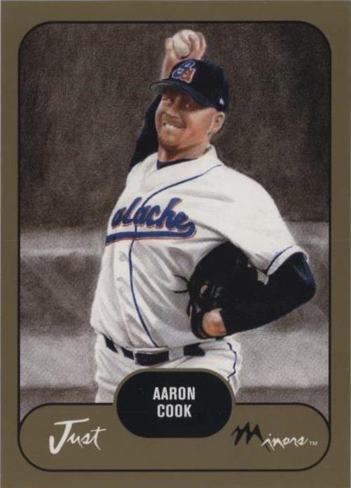 2002 Just Minors - Just Prospects Aaron Cook #42 Gold /500 (AU, RC) for ...