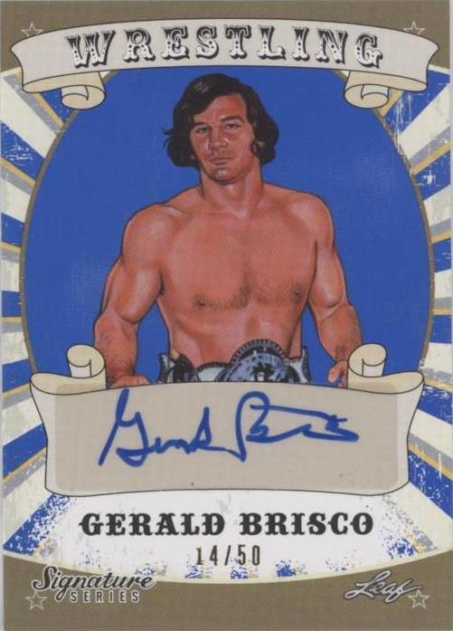 2016 Leaf Signature Series Wrestling - Blue #34 Gerald Brisco /50 (AU ...