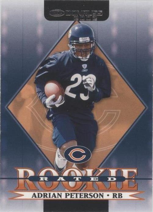 2002 Donruss - Rated Rookie Adrian Peterson #222 (RC) for sale online ...