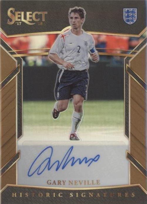 2017-18 Panini Select - Historic Signatures Gary Neville #HS-GN Copper ...