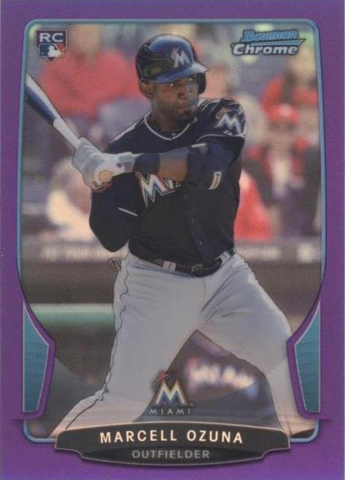 2013 Bowman Chrome - Marcell Ozuna #108 Purple Refractor /199 (RC) for ...