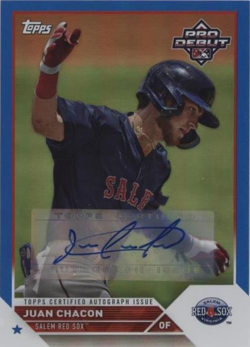 2023 Topps Pro Debut - Juan Chacon #PD-31 Blue Foil Autographs /150 (AU ...