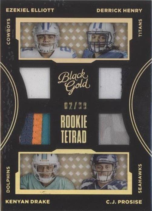 2016 Panini Black Gold - Rookie Tetrad Derrick Henry, Ezekiel Elliott ...