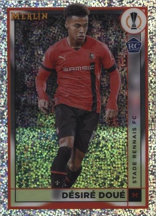 2022-23 Topps Merlin UEFA Club Competitions - Desire Doue #133 Speckle ...
