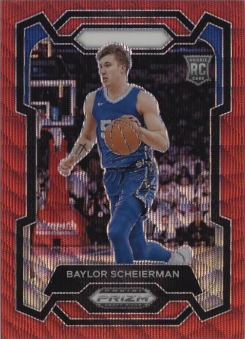 2024 Panini Prizm Draft Picks - Baylor Scheierman #68 Red Wave Prizm ...