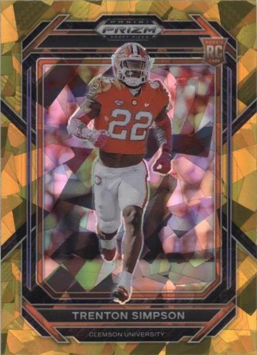 2023 Panini Prizm Draft Picks - Trenton Simpson #178 Gold Ice Prizm (RC ...