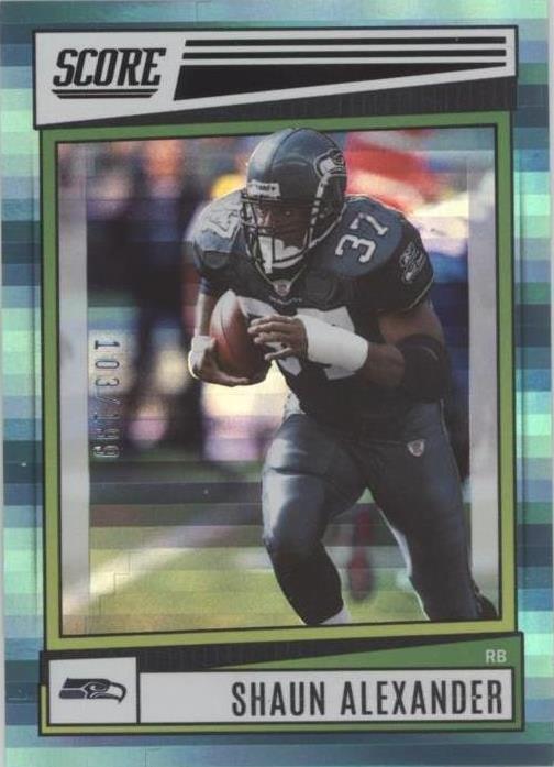 2022 Score - Racer #179 Shaun Alexander /199 for sale online | eBay