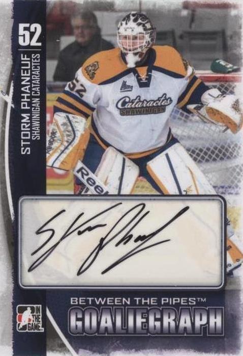 2013-14 In the Game Between the Pipes - Goaliegraph Storm Phaneuf #A-SP ...