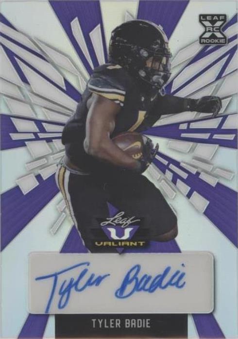 2022 Leaf Valiant - Purple #BA-TB2 Tyler Badie /15 (AU, RC) for sale ...