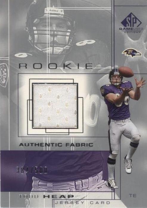2001 SP Game Used Edition - Rookie Authentic Fabric Todd Heap #100 /500 ...