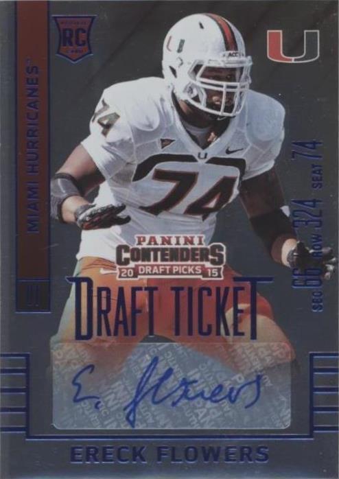 2015 Panini Contenders Draft Picks - Autographs Ereck Flowers #174 ...