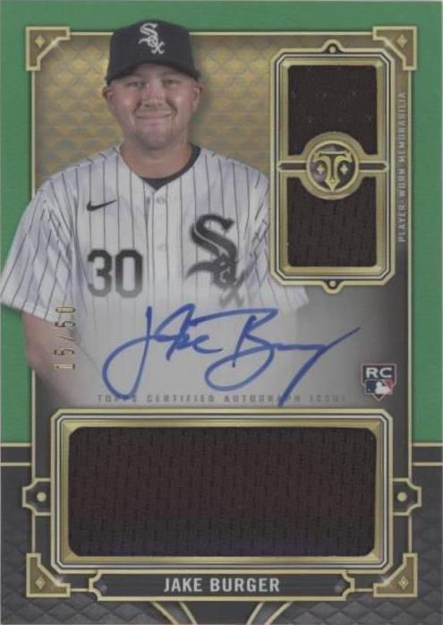 2022 Topps Triple Threads - Rookie and Future Phenom Autographed Relics Emerald #RFPAR-JBU Jake ...