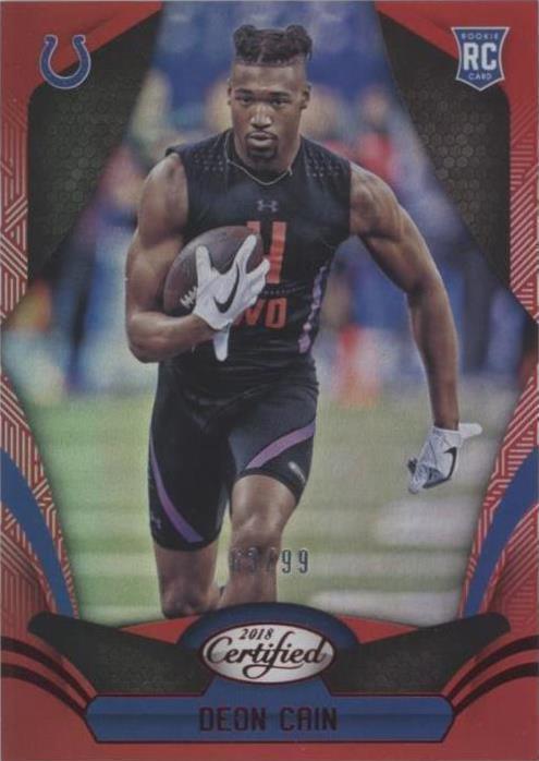 2018 Panini Certified - Rookies Deon Cain #143 Mirror Red /99 (RC) for ...