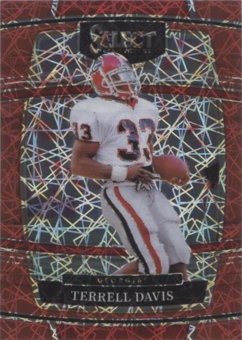 2022 Panini Select Draft Picks - Concourse Terrell Davis #57 Red Lazer ...