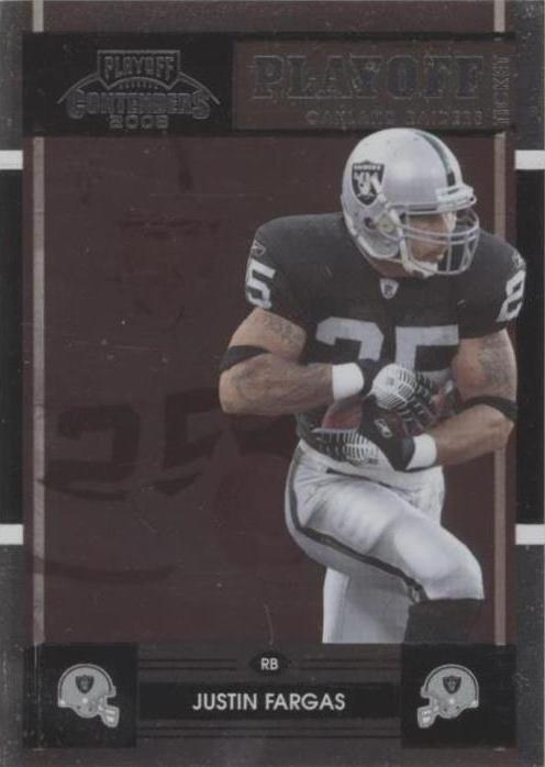 2008 Playoff Contenders - Justin Fargas #72 Playoff Ticket /99 for sale ...