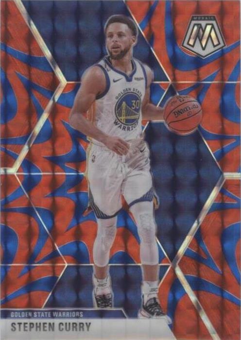 2019-20 Panini Mosaic - Stephen Curry #70 Reactive Blue Prizm for sale ...