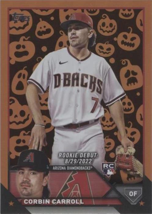 2023 Topps Update Series - Rookie Debut Corbin Carroll #US244 Jack-O'-Lantern Foil (RC) for sale ...