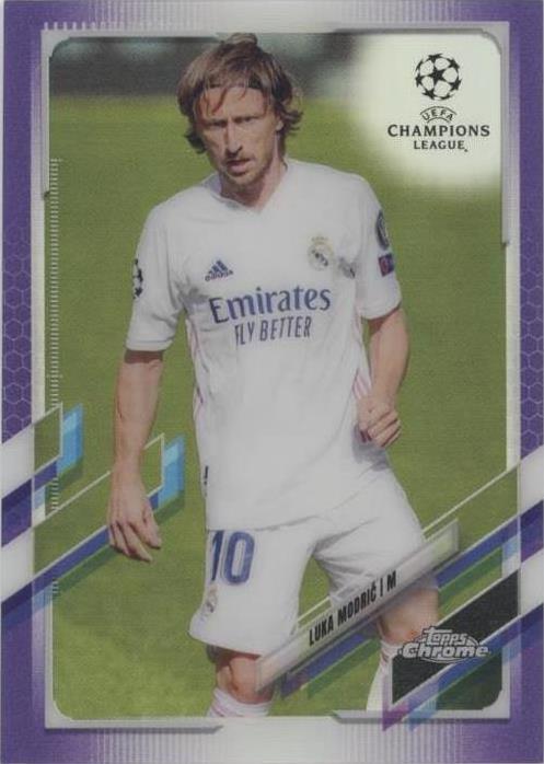 2020-21 Topps Chrome UCL - Purple Refractor #75 Luka Modric /250 for ...