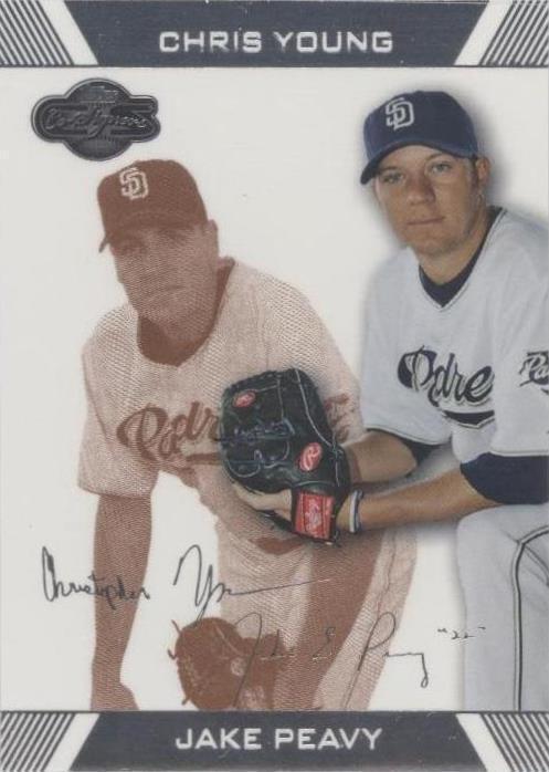 2007 Topps Co-Signers - Jake Peavy, Chris Young #15 Bronze /275 for ...