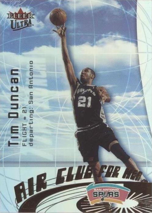 2000-01 Fleer Ultra - Air Club for Men Tim Duncan #4 AC Platinum /100 ...