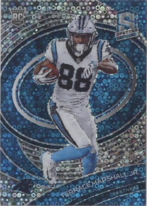 2021 Panini Spectra - Rookie Terrace Marshall Jr. #151 Neon Blue Prizm ...