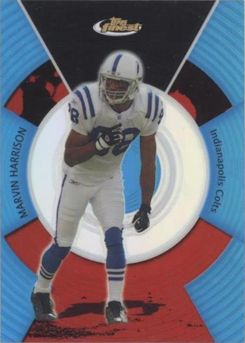 2005 Topps Finest - Blue Refractor #15 Marvin Harrison /299 for sale ...