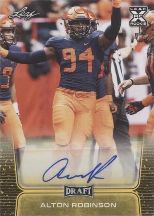 2020 Leaf Draft - Autographs Alton Robinson #BA-AR1 Gold (AU, RC) for ...