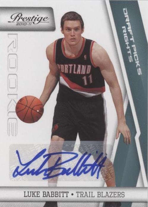 2010-11 Prestige - Rookie Luke Babbitt #166 Draft Picks Rights ...