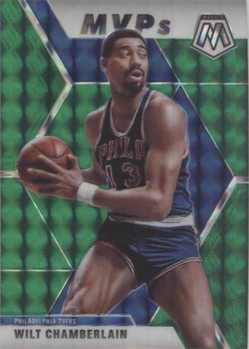 2019-20 Panini Mosaic - MVPs Wilt Chamberlain #300 Green Prizm for sale ...