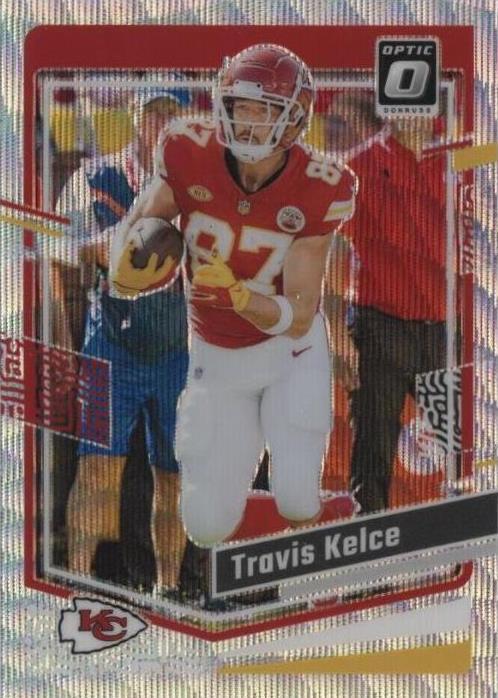 2023 Panini Donruss Optic - Travis Kelce #94 Wave Prizm /300 for sale ...