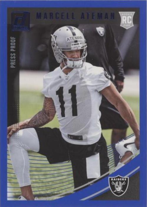 2018 Panini Donruss - Rookie Marcell Ateman #395 Press Proof Blue (RC ...
